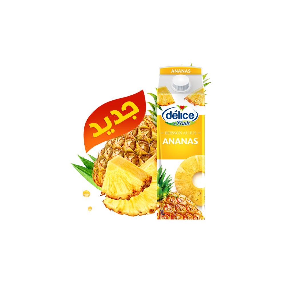 JUS DÉLICE DE FRUITS BOISSON AU JUS ANANAS 1L – Otrity